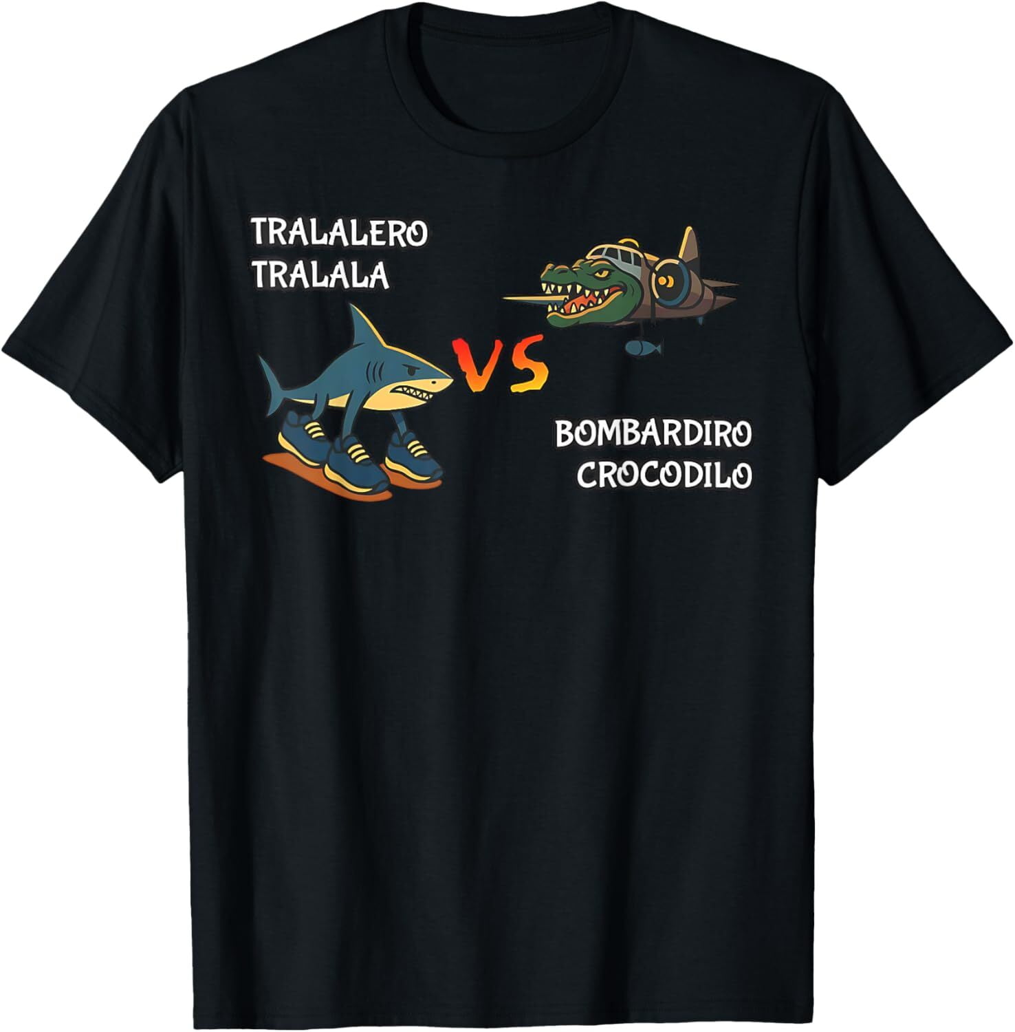 PrintJunkie Tralalero Tralala Brainrot Bombardino Crocodilo Italian T ...
