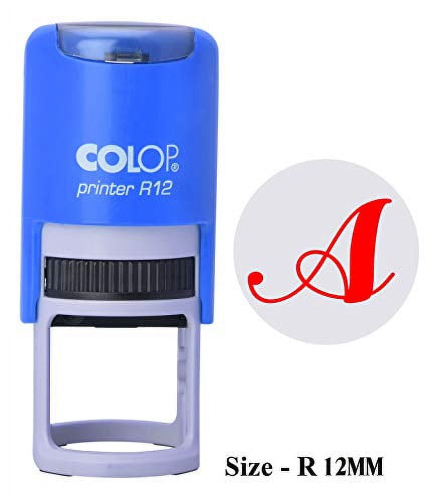 PrintValue A Alphabet Round Rubber Stamp Self Inking COLOP Mini Stamper ...