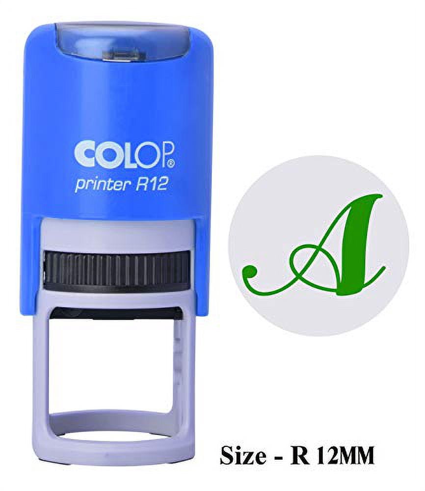 PrintValue A Alphabet Round Rubber Stamp Self Inking COLOP Mini Stamper ...