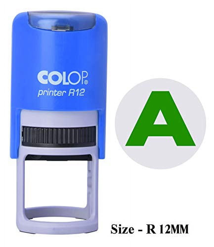 PrintValue A Alphabet Round Rubber Stamp Self Inking COLOP Mini Stamper ...