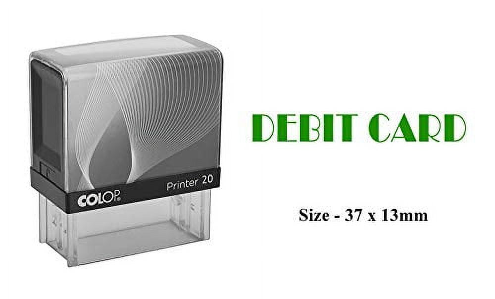 PrintValue Debit Card-Colop Printer 20 Self-Inking Text Rubber Stamp ...