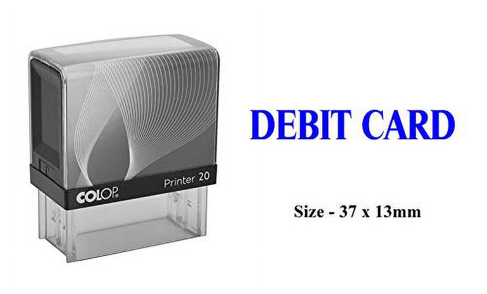 PrintValue Debit Card-Colop Printer 20 Self-Inking Text Rubber Stamp ...