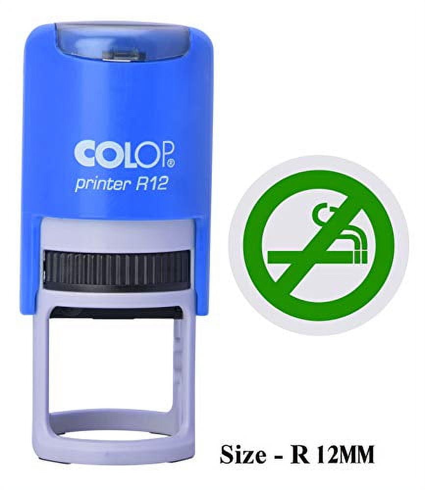 PrintValue No Smoking Sign Round Self Inking Office Stationary Stamp ...