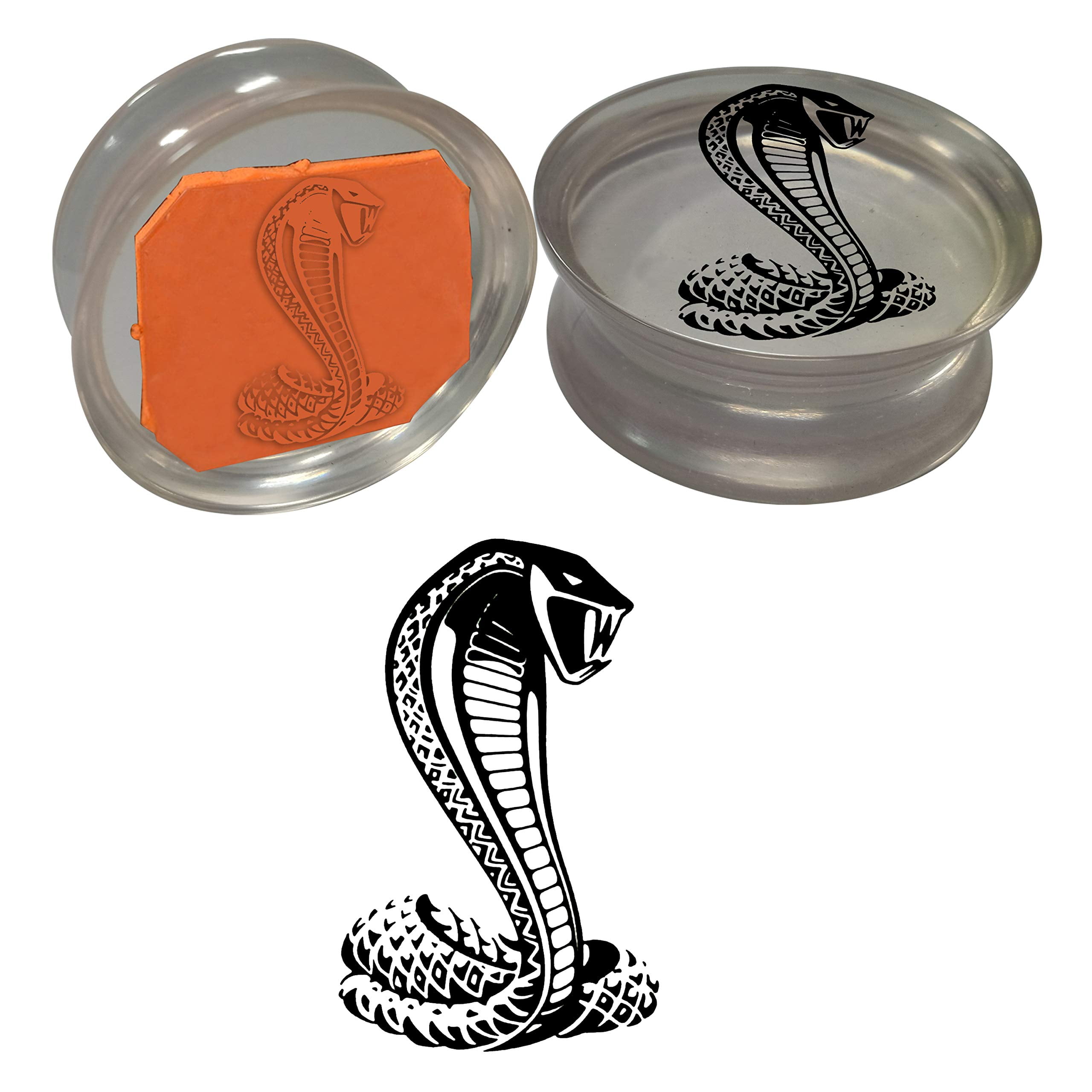 PrintValue Snake Design Custom Wood & Acrylic Mounted Rubber Stamp ...