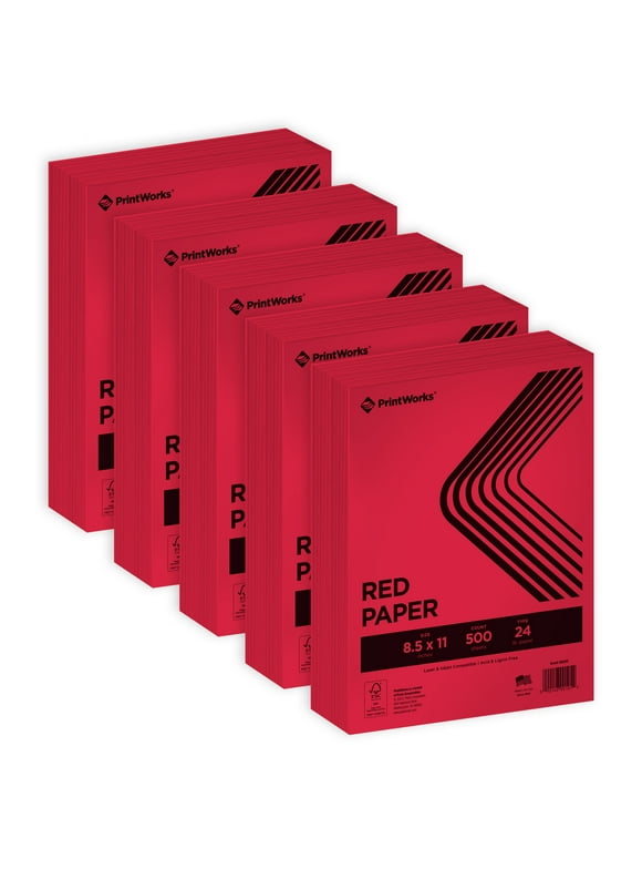 Colored Paper in Paper | Red - Walmart.com