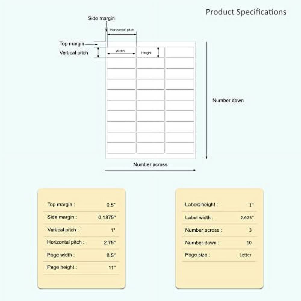 Printable Address Labels for Laser & Inkjet Printers Blank Mailing ...