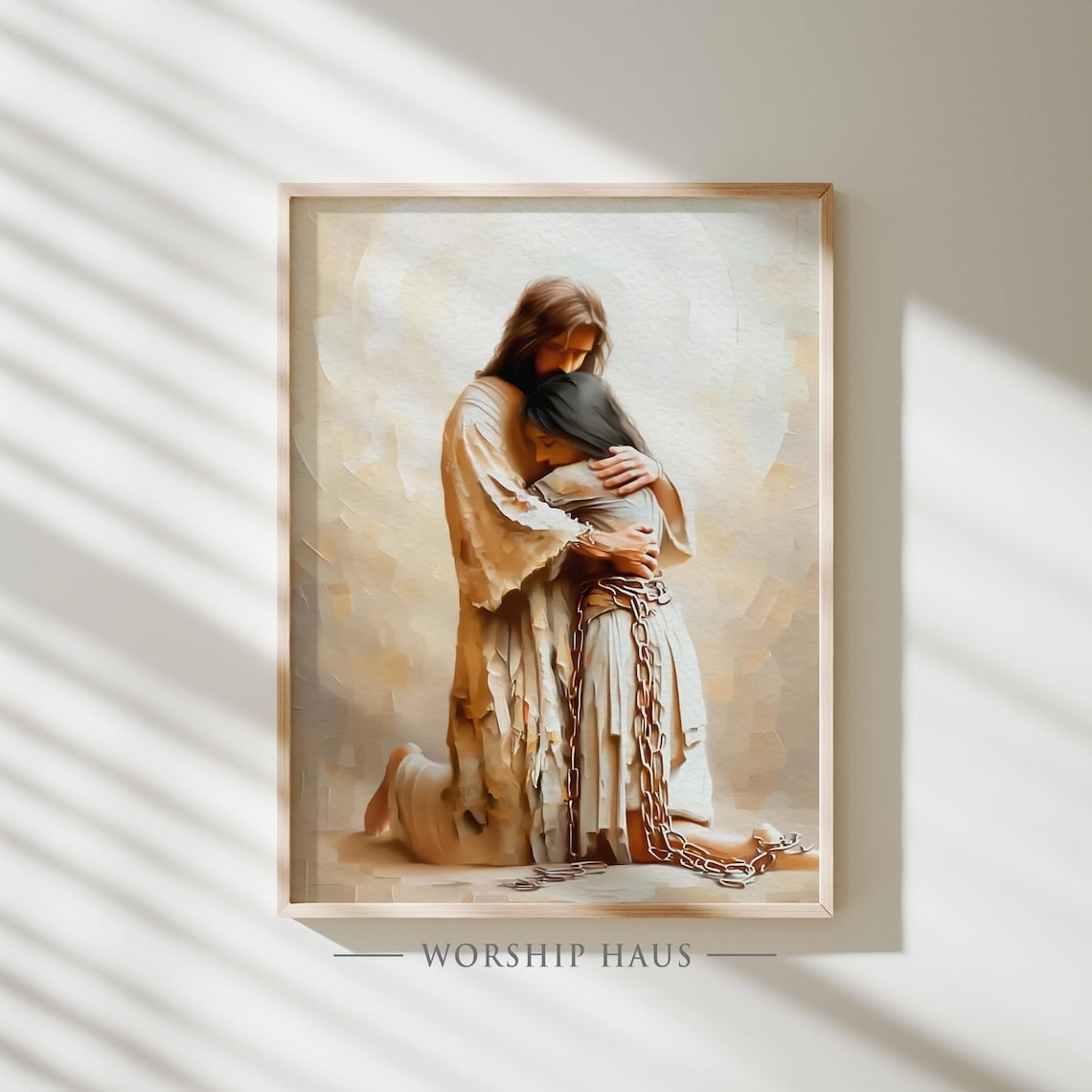 Printable Christian Wall Art, Watercolor Jesus Embrace Painting ...