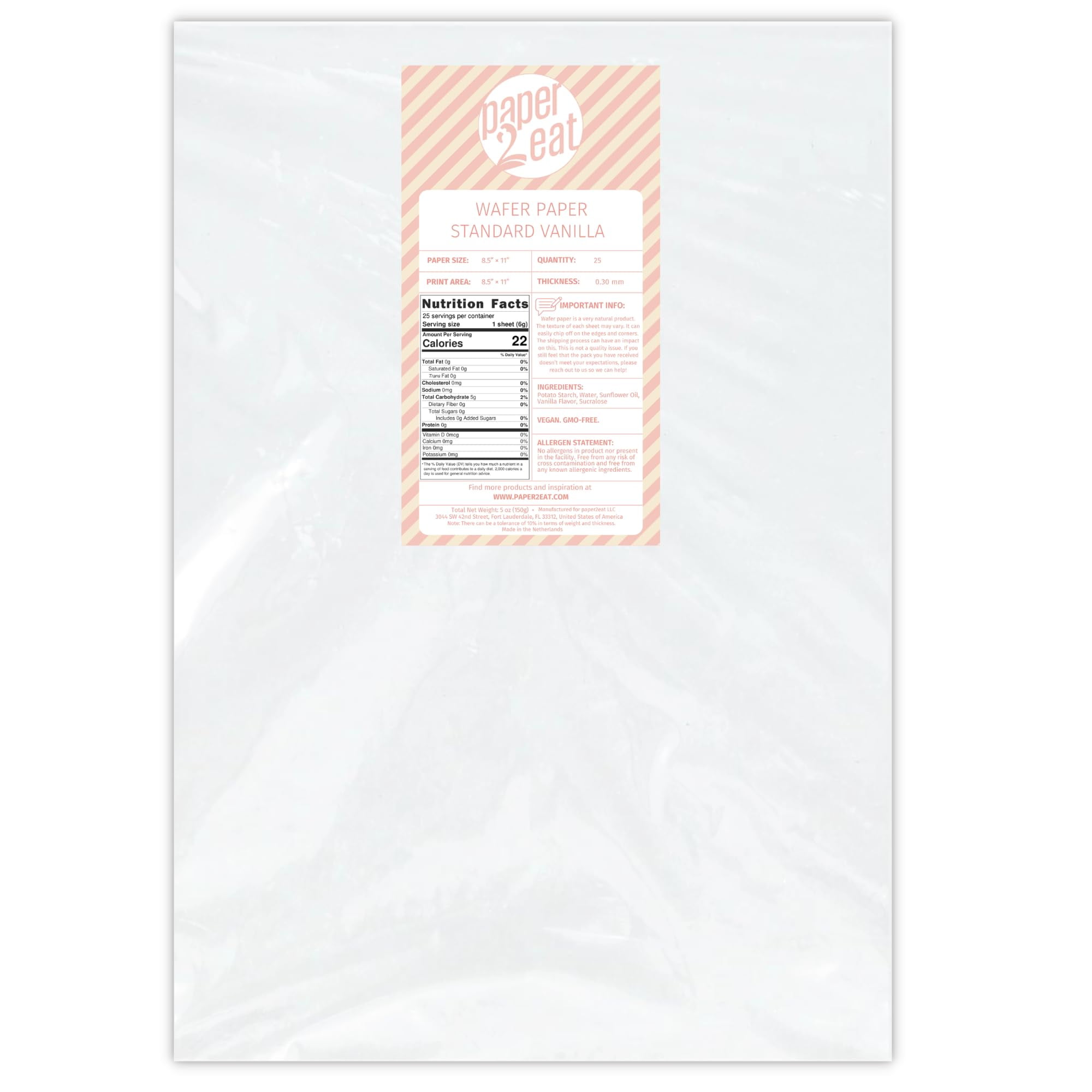 Printable Edible Wafer Paper IEF31 Sheets from paper2eat (0.30 mm - 25 ...
