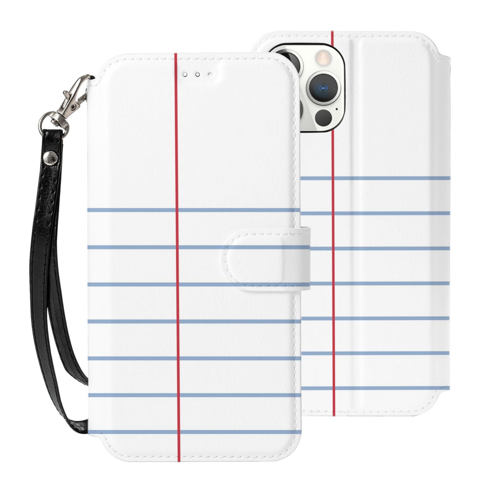 Printable Graph Paper Leather Wallet Phone Case Wallet Case for iPhone ...