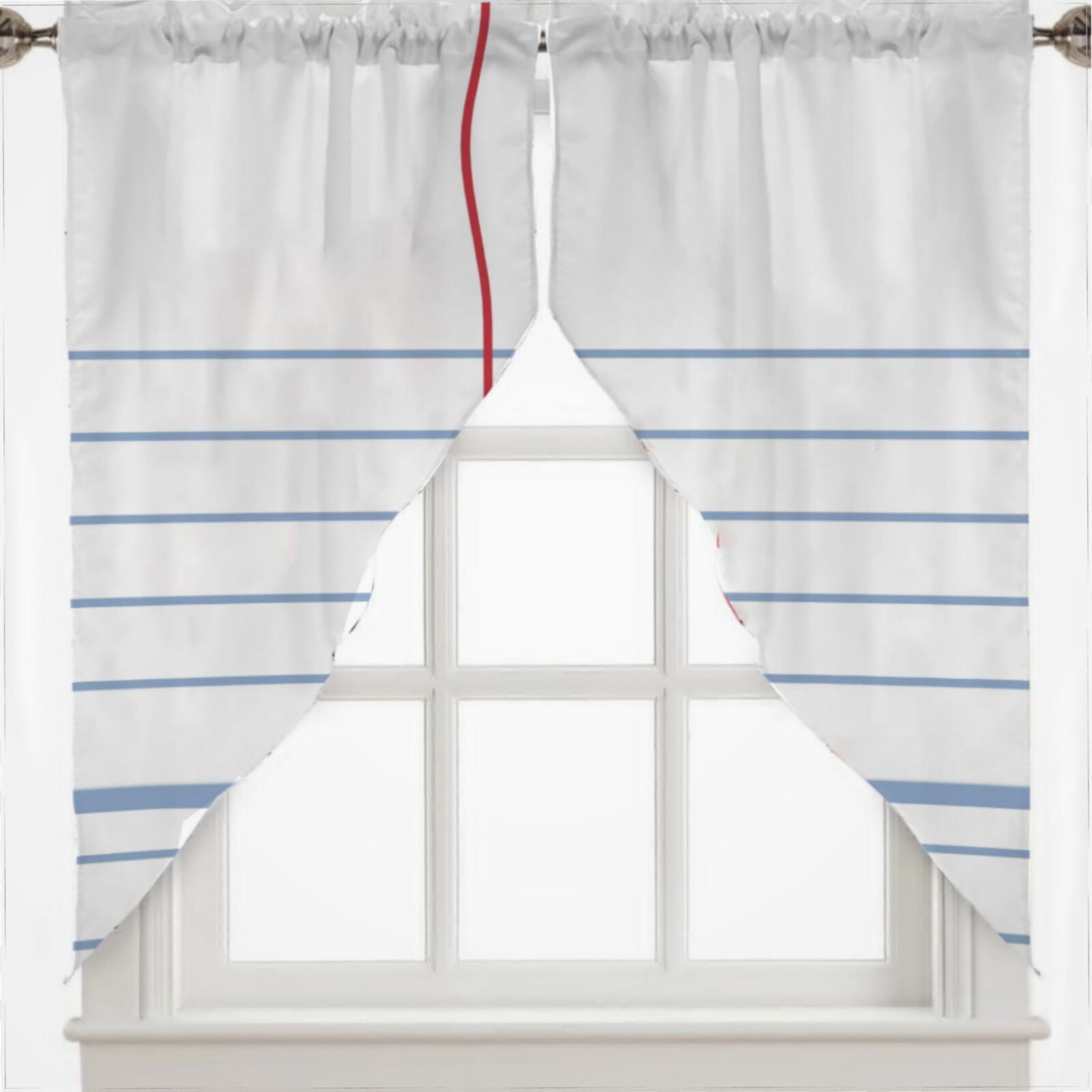 Printable Graph Paper Swag Valances For Windows 2 Pack For Kitchen ...