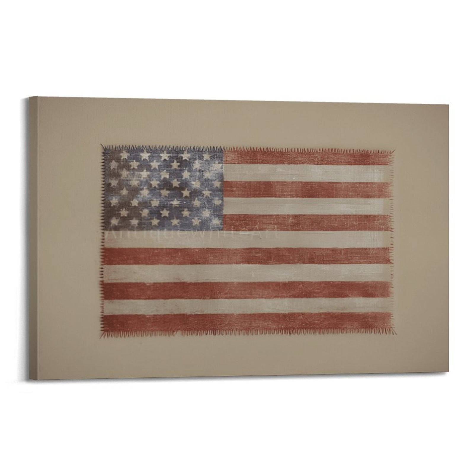 Printable Independence Day Art, Vintage American Flag Poster Wrapped ...