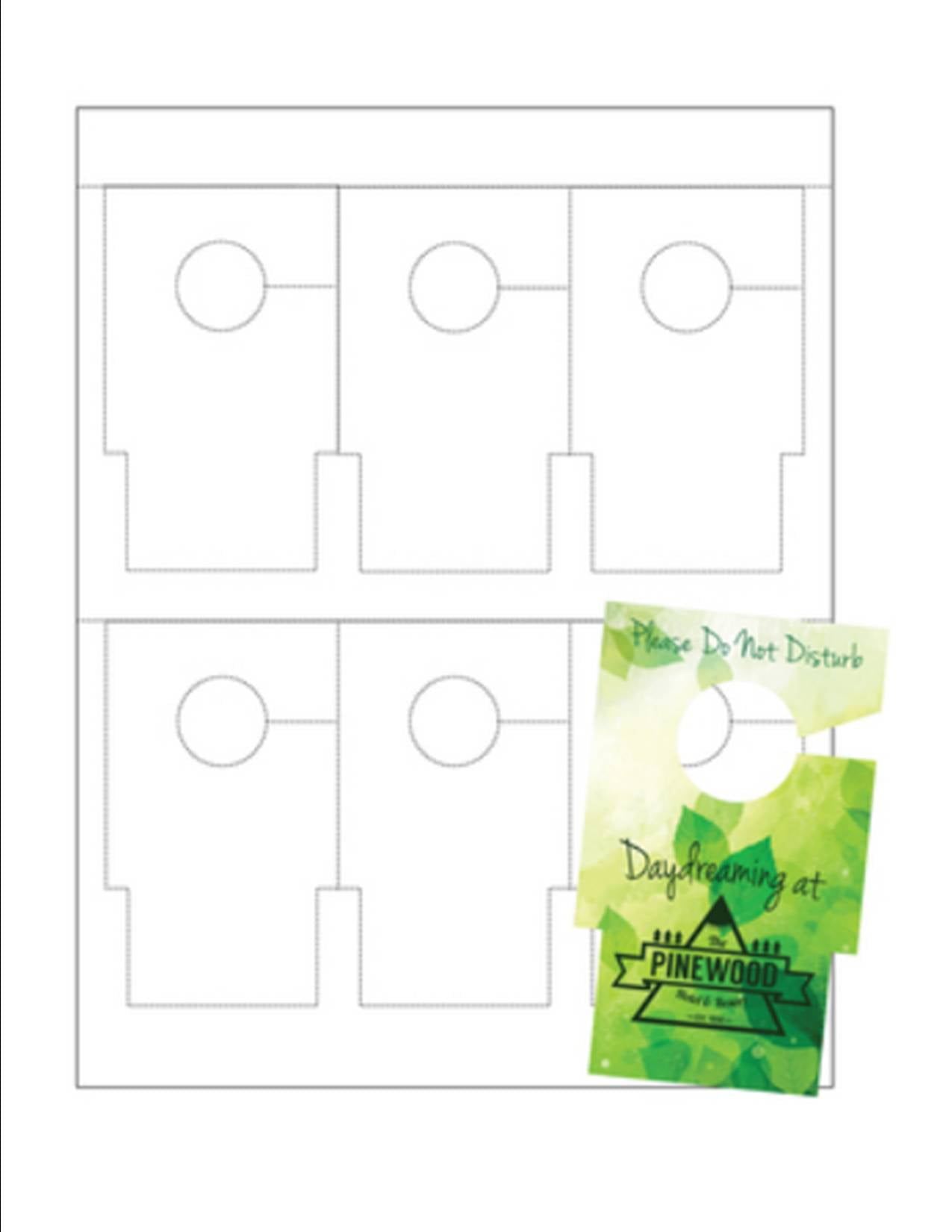 Printable Key-Slot Tag (No-Tear Wtrprf) 6-UP on 8.5"x11" Wh 8-Mil Paper ...