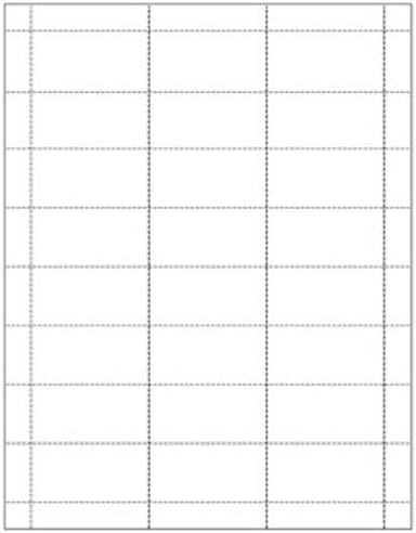 Printable Label Tag Inserts in White 1-1/4 H X 2-1/2 W Inches - Box of ...