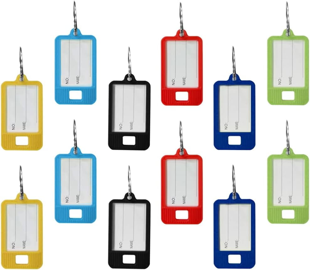 Printable Tags 50Pcs Key Ring Labels DIY Handmade Writing Name Address ...