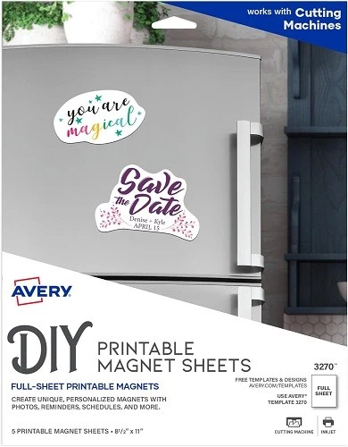 Printable Magnet Sheets Inkjet Matte White 8.5X11In 5/Pk - 1Ea ...