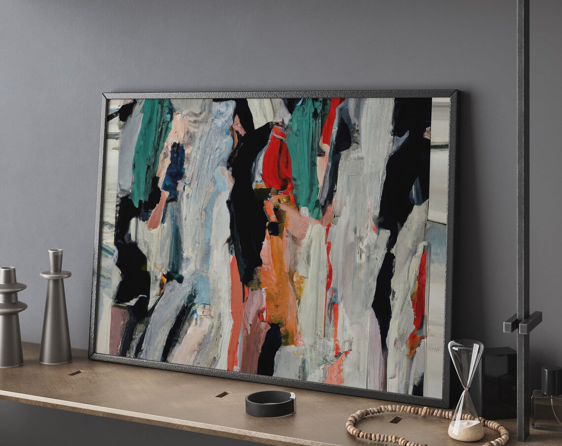 Printable, Peaceful Abstract Wall Art: Mid-Century Modern, Minimal ...