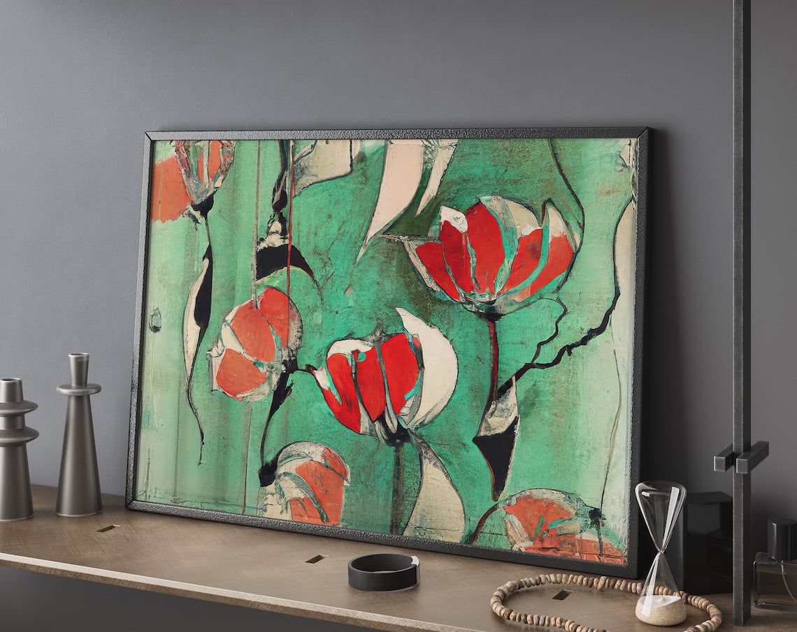 Printable, Peaceful Abstract Wall Art: Mid-Century Modern, Minimal ...
