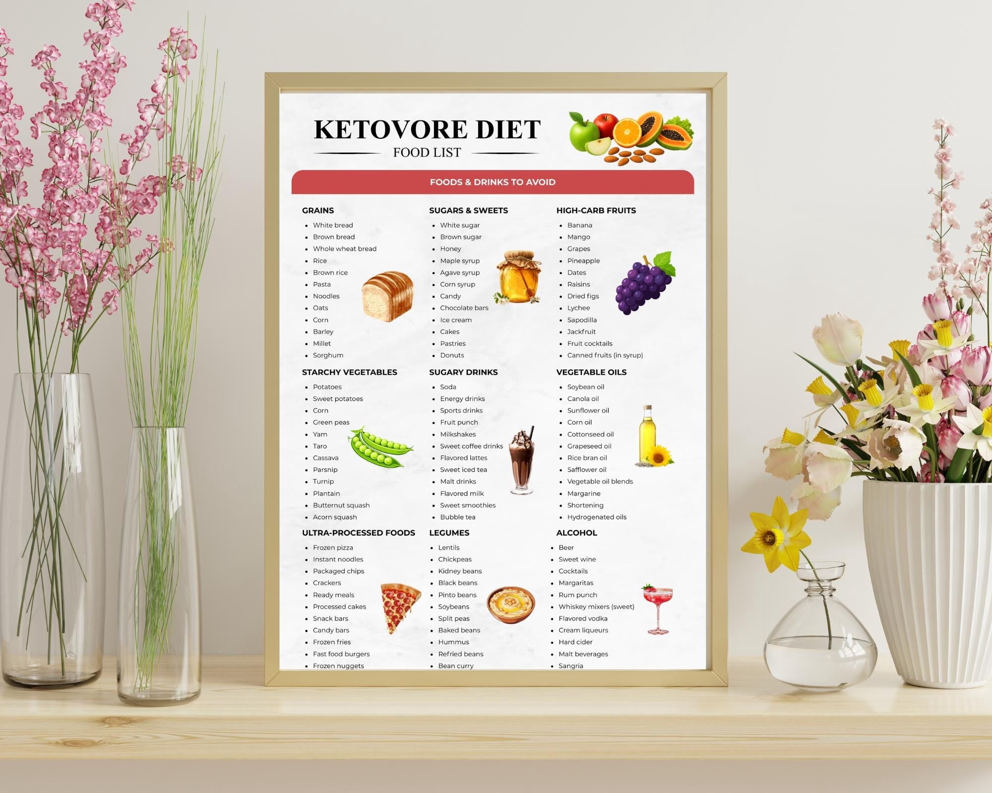 Printable Posters Of Ketogenic Diet Food List, Ketogenic Grocery List ...