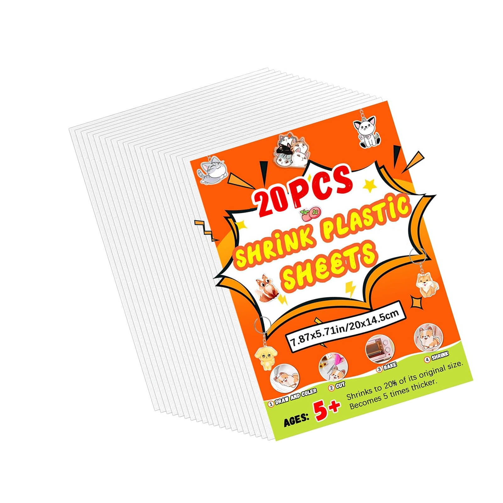 Printable Shrink Film Double Partial Face 25 Pack Craft Paper For ...
