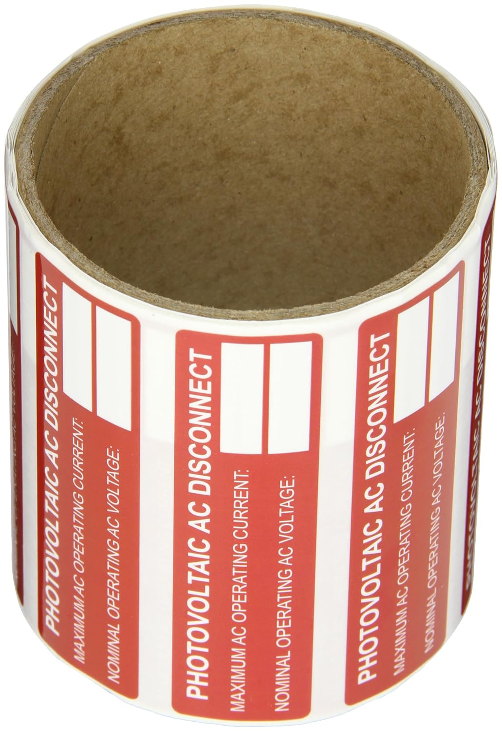 Printable Solar Label, 3.75" X 1.0", PV Rating Label, Red (Pk of 50 ...