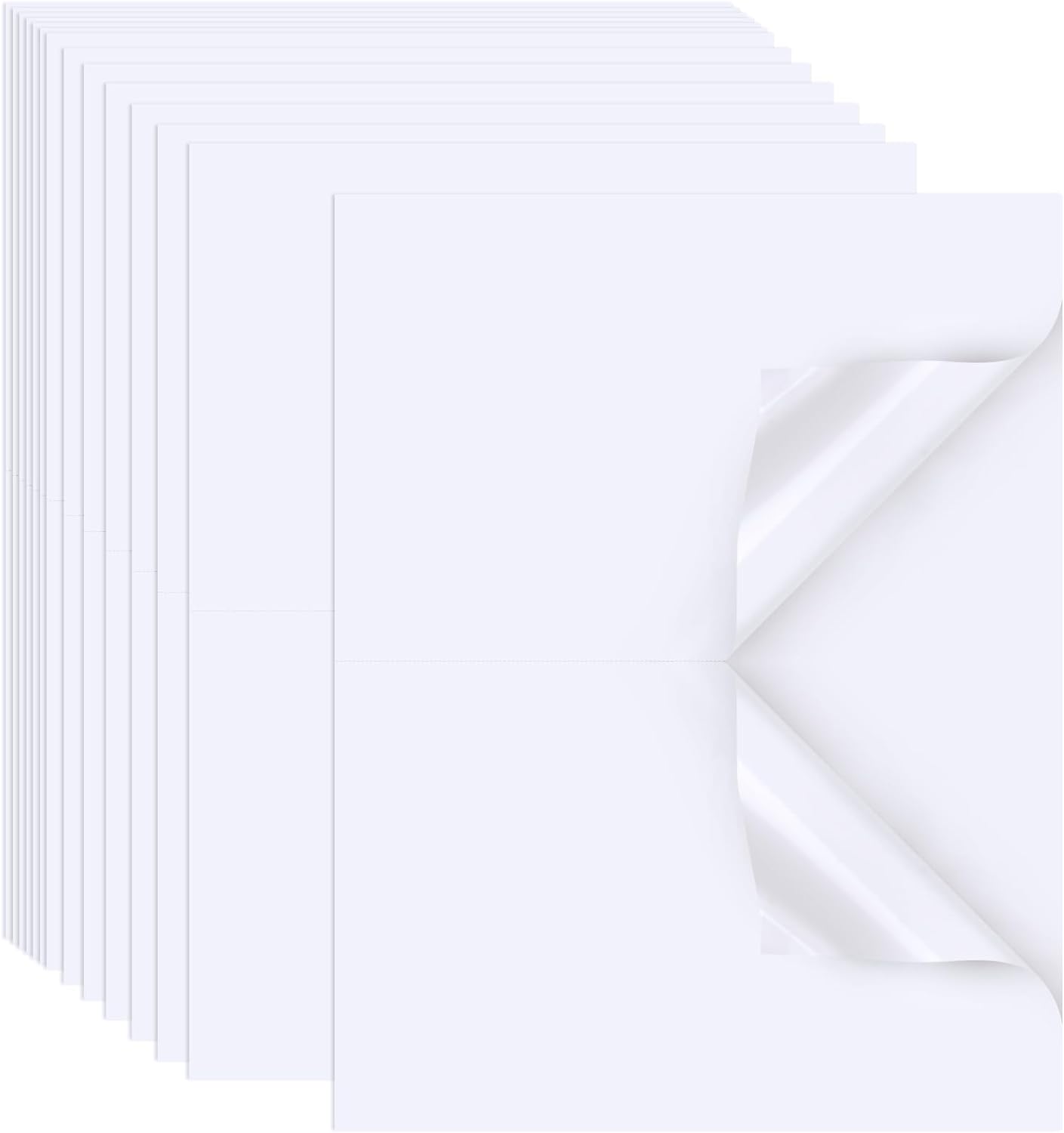 Printable Sticker Paper for Inkjet Printer, 40 Sheets 8.5"x11” Matte ...