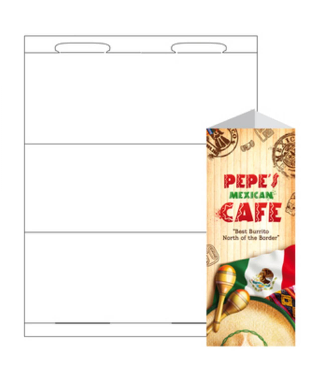 Foldable, Print-Ready Tri-Fold Table Tent (No-Tear), 8.5"x 11" White ...