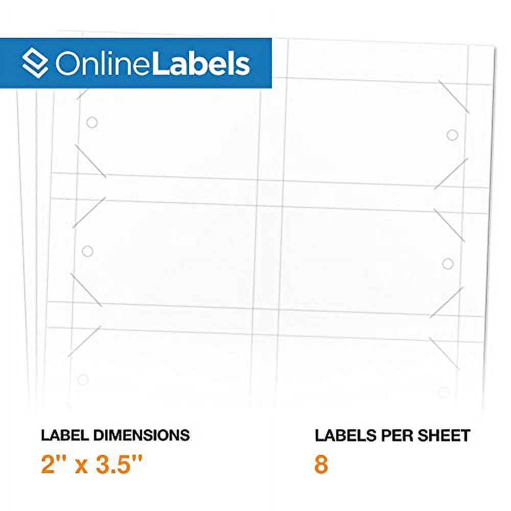 Printable Tags - 2 x 3.5 - Cardstock - Pack of 2,000, 250 Sheets ...
