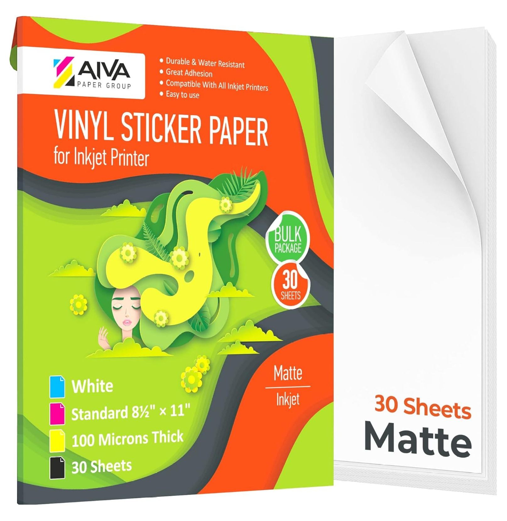 Printable Vinyl Sticker Paper - Waterproof Decal Paper for Inkjet ...