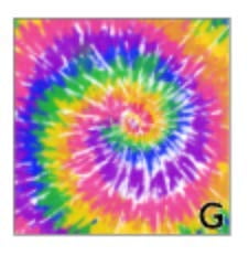 Printed Adhesive Tie Dye Rainbow Color Pattern 12 x 12 inch Sheet (G ...