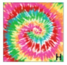 Printed Adhesive Tie Dye Rainbow Color Pattern 12 x 12 inch Sheet (H ...