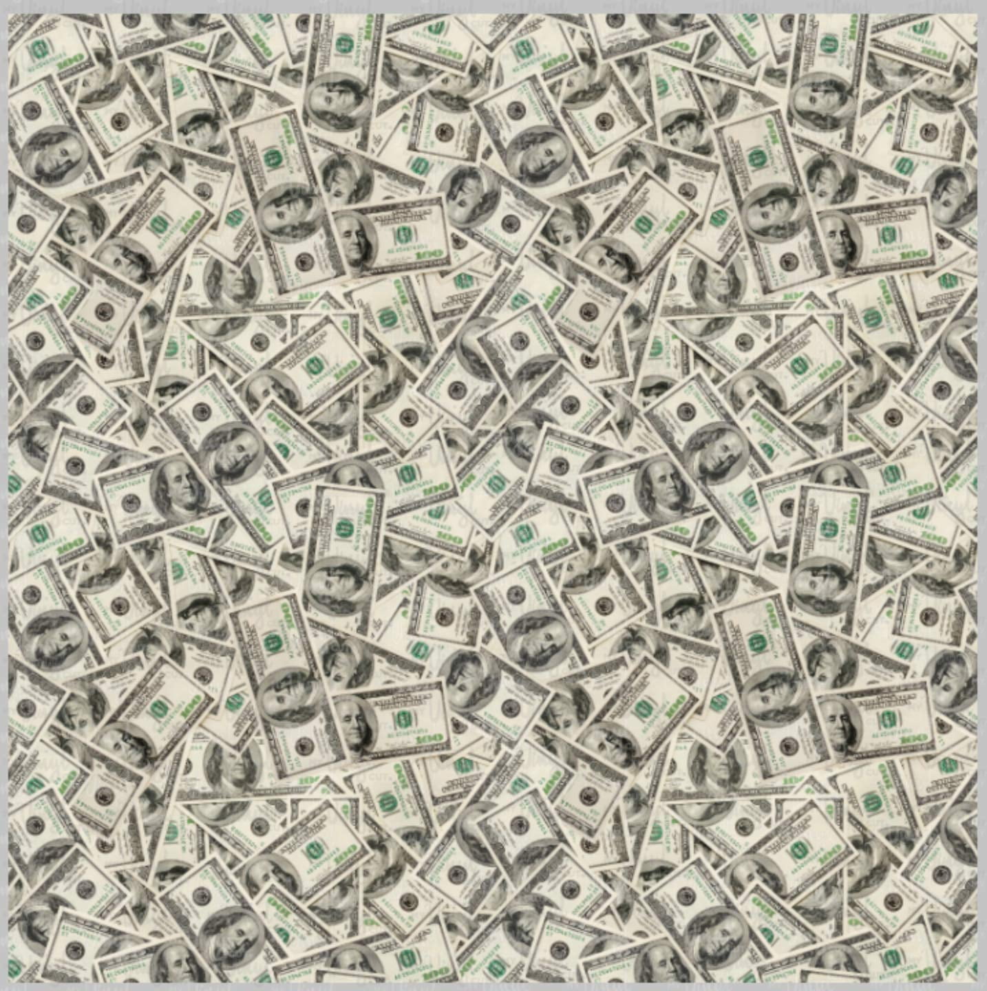 My Vinyl Cut Printed Adhesive Vinyl Hundred Dollar Bills Stickers ...