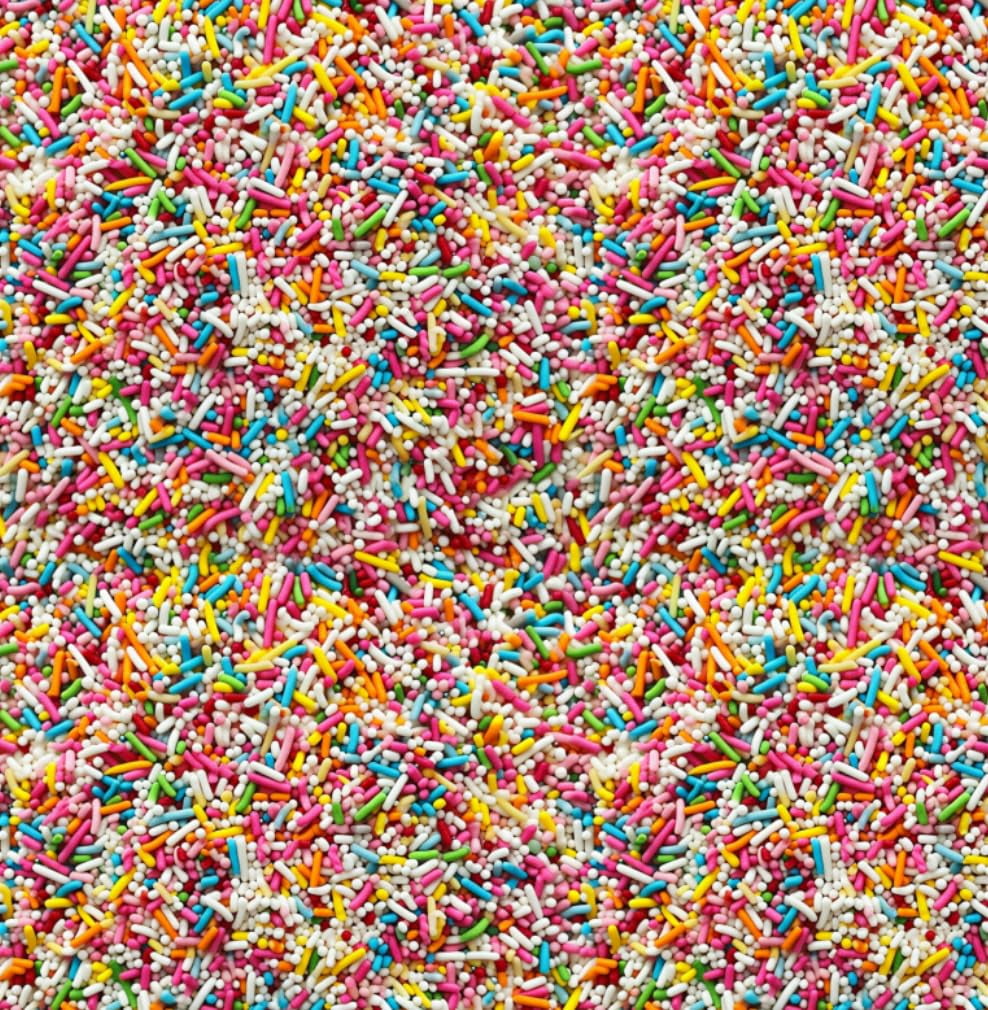 Printed Adhesive Vinyl Colorful Sprinkles Pattern Removable Wall Vinyl ...