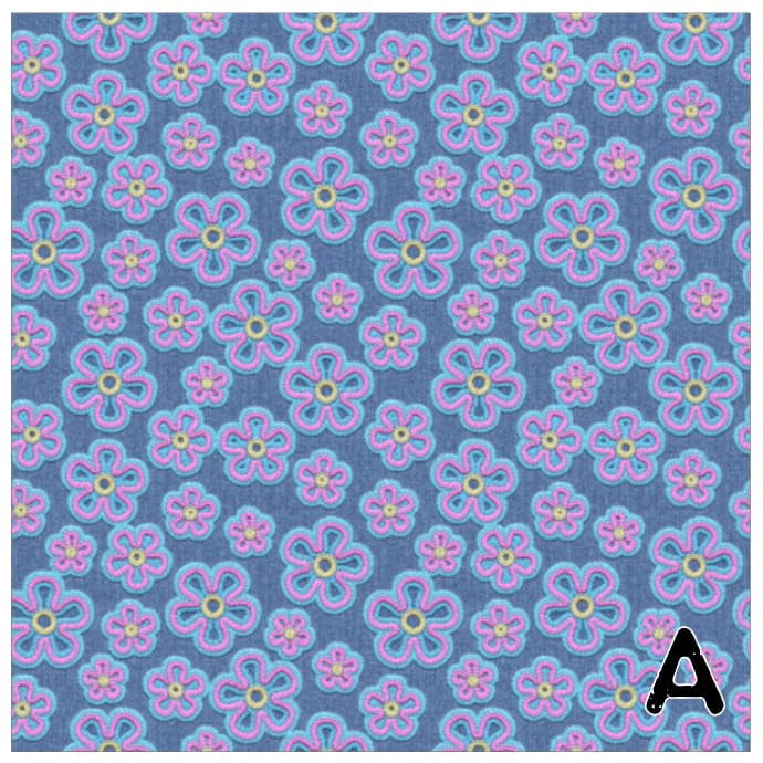 Printed Adhesive Vinyl Pink Embroidery Like Pattern Permanent Adhesive ...