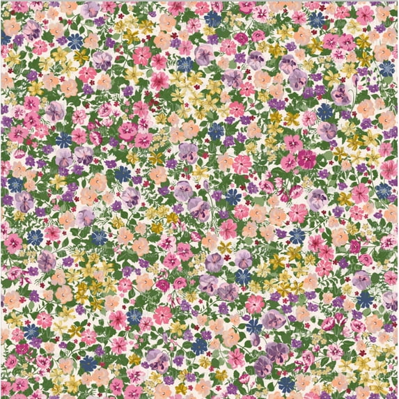 Printed Adhesive Vinyl Pansies Pattern Permanent Adhesive - Walmart.com
