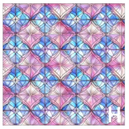 Printed Adhesive Vinyl Pink Stained Glass Windows Pattern Permanent ...