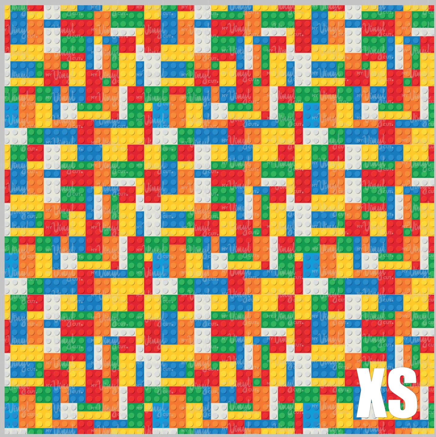 Printed Adhesive Vinyl Plastic Blocks Pattern Permanent Adhesive (XS ...