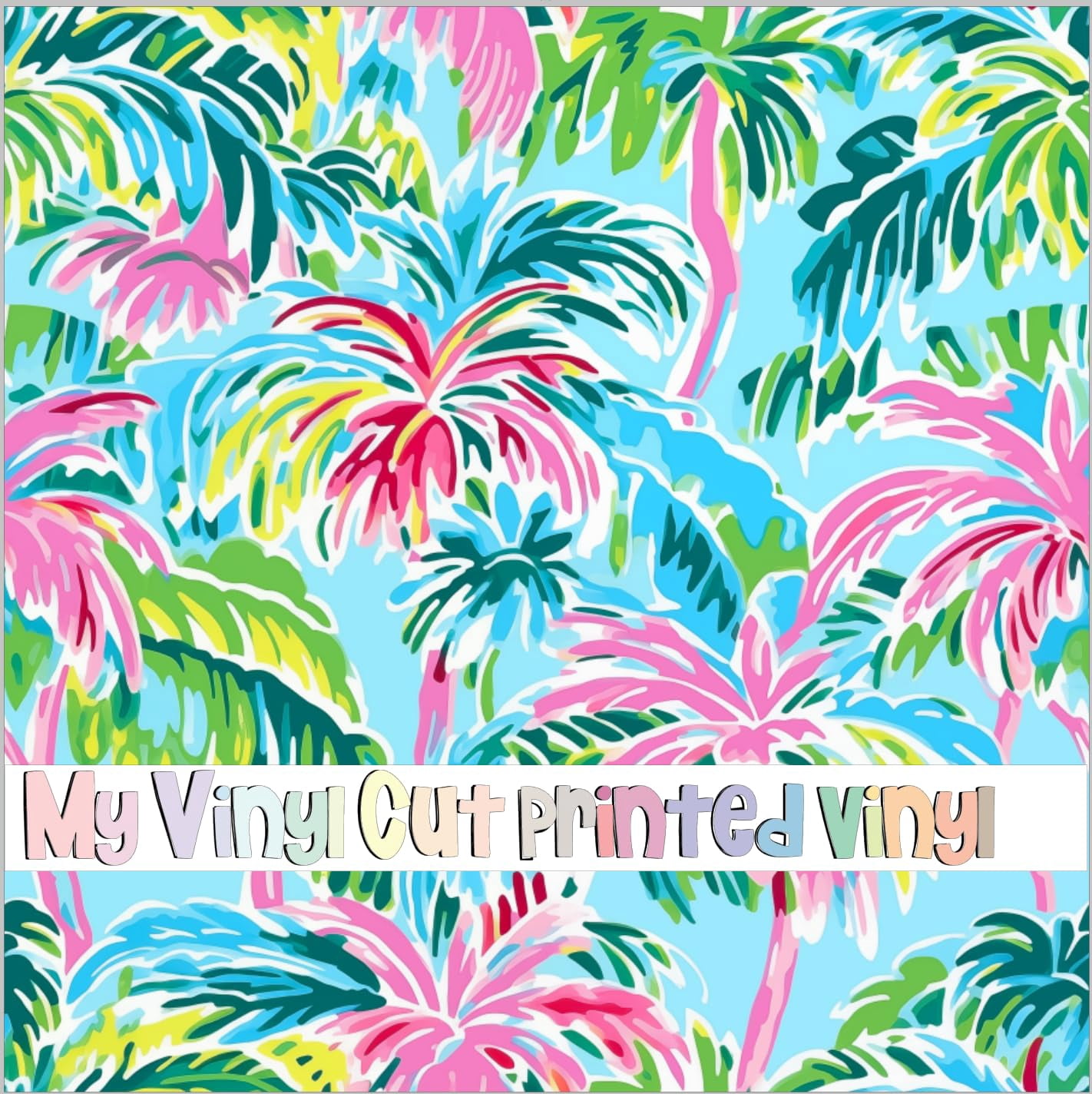 Printed Adhesive Vinyl Preppy Beach H Pattern Permanent Adhesive (XL ...