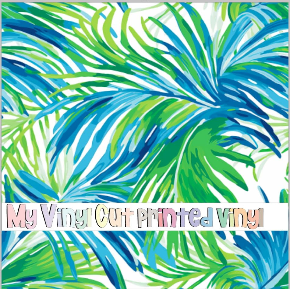 Printed Adhesive Vinyl Preppy Beach I Pattern Permanent Adhesive ...
