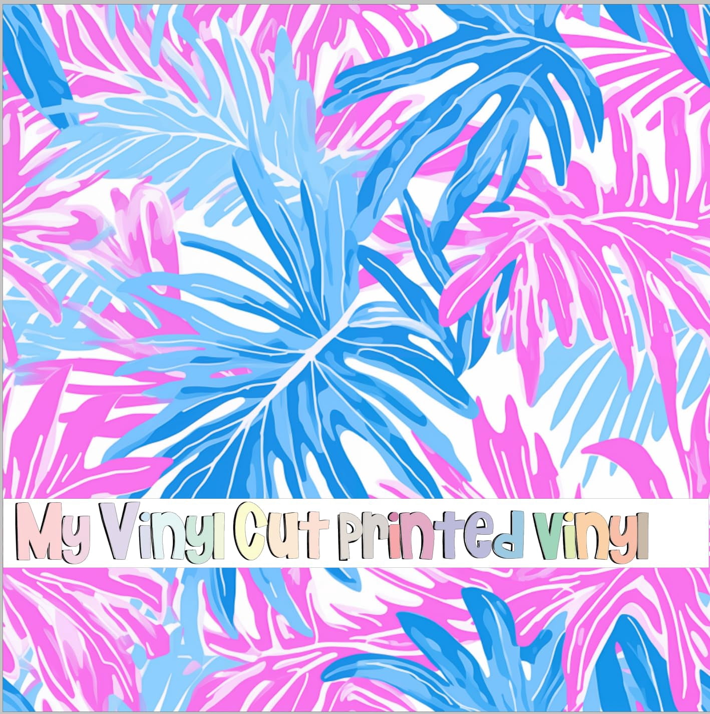 Printed Adhesive Vinyl Preppy Beach N Pattern Permanent Adhesive (Large ...