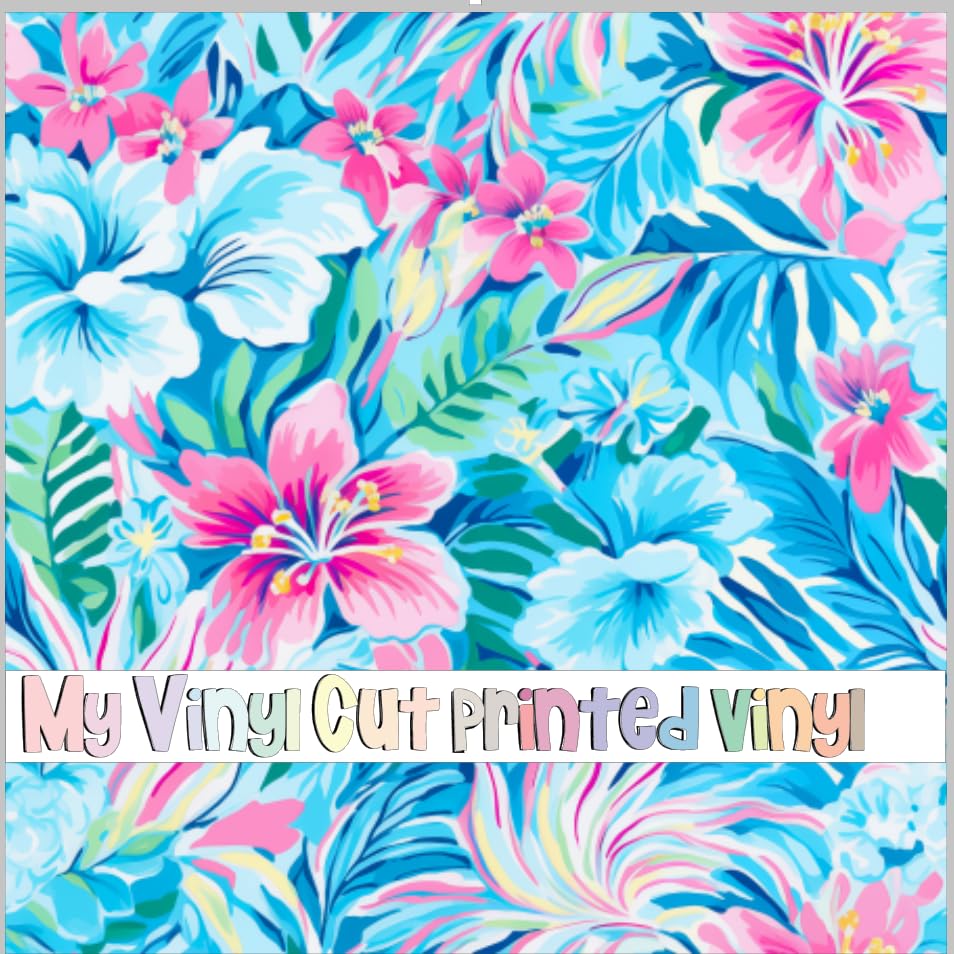 Printed Adhesive Vinyl Preppy Beach P Pattern Permanent Adhesive (XL ...