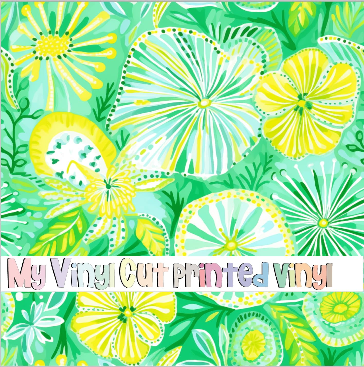 Printed Adhesive Vinyl Preppy Coral H Pattern Permanent Adhesive (Small ...