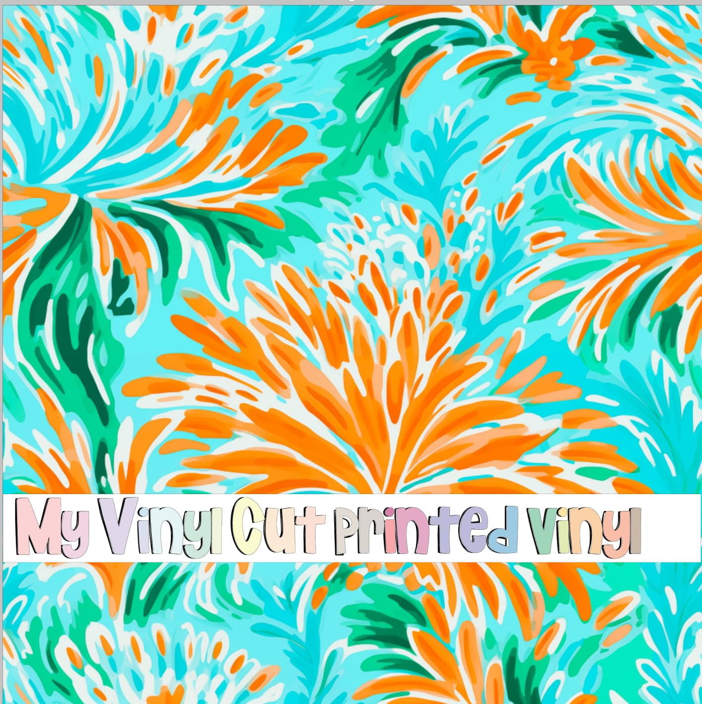 Printed Adhesive Vinyl Preppy Florals I Pattern Permanent Adhesive ...