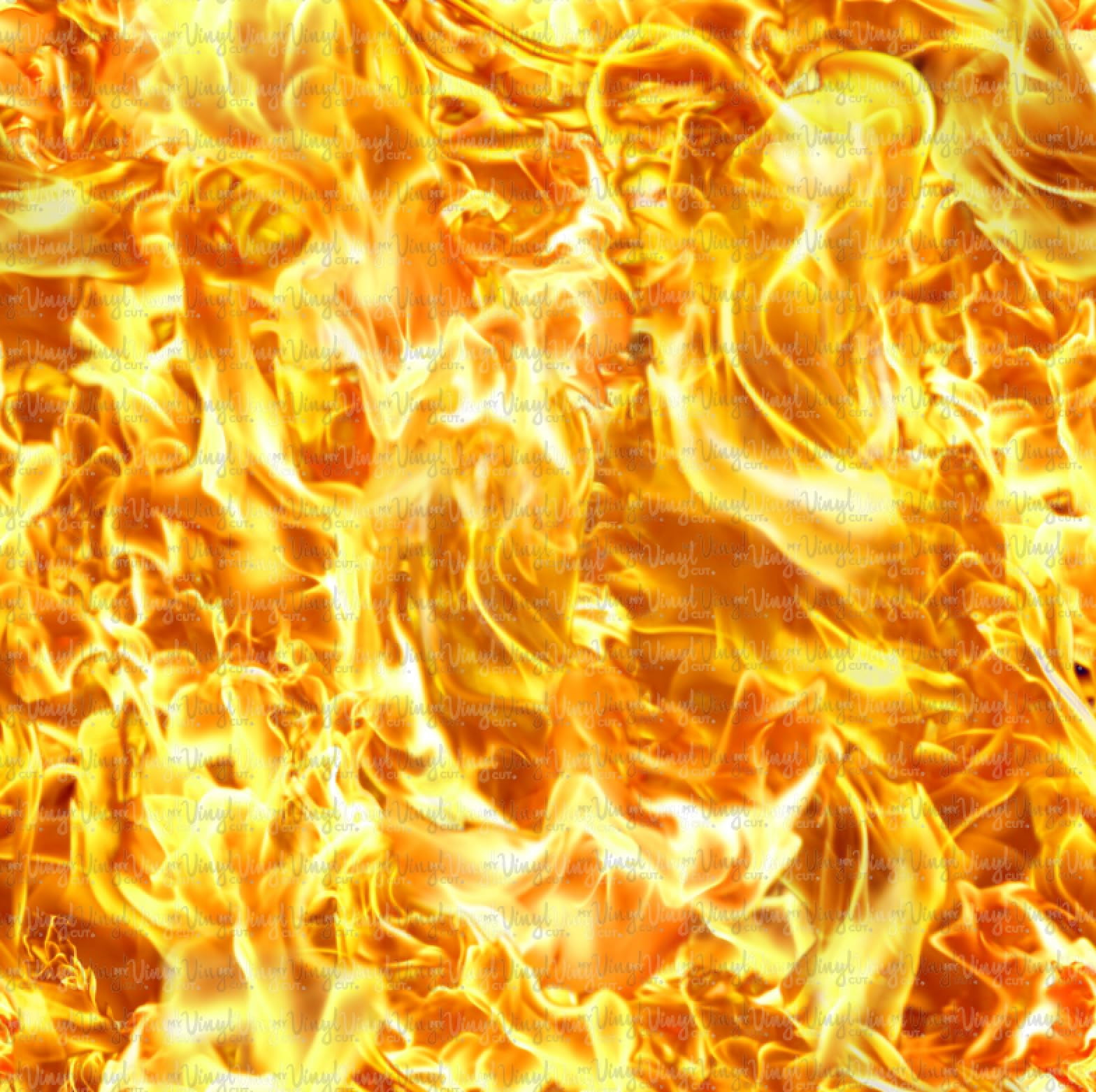 Printed Adhesive Vinyl Red and Yellow Fire Flames Pattern 12 x 12 inch ...