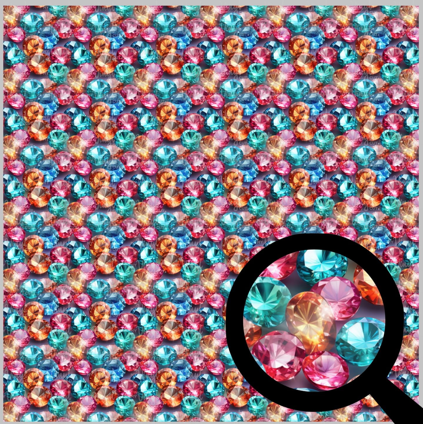 Printed Adhesive Vinyl Shiny Diamonds Pattern Permanent Adhesive ...