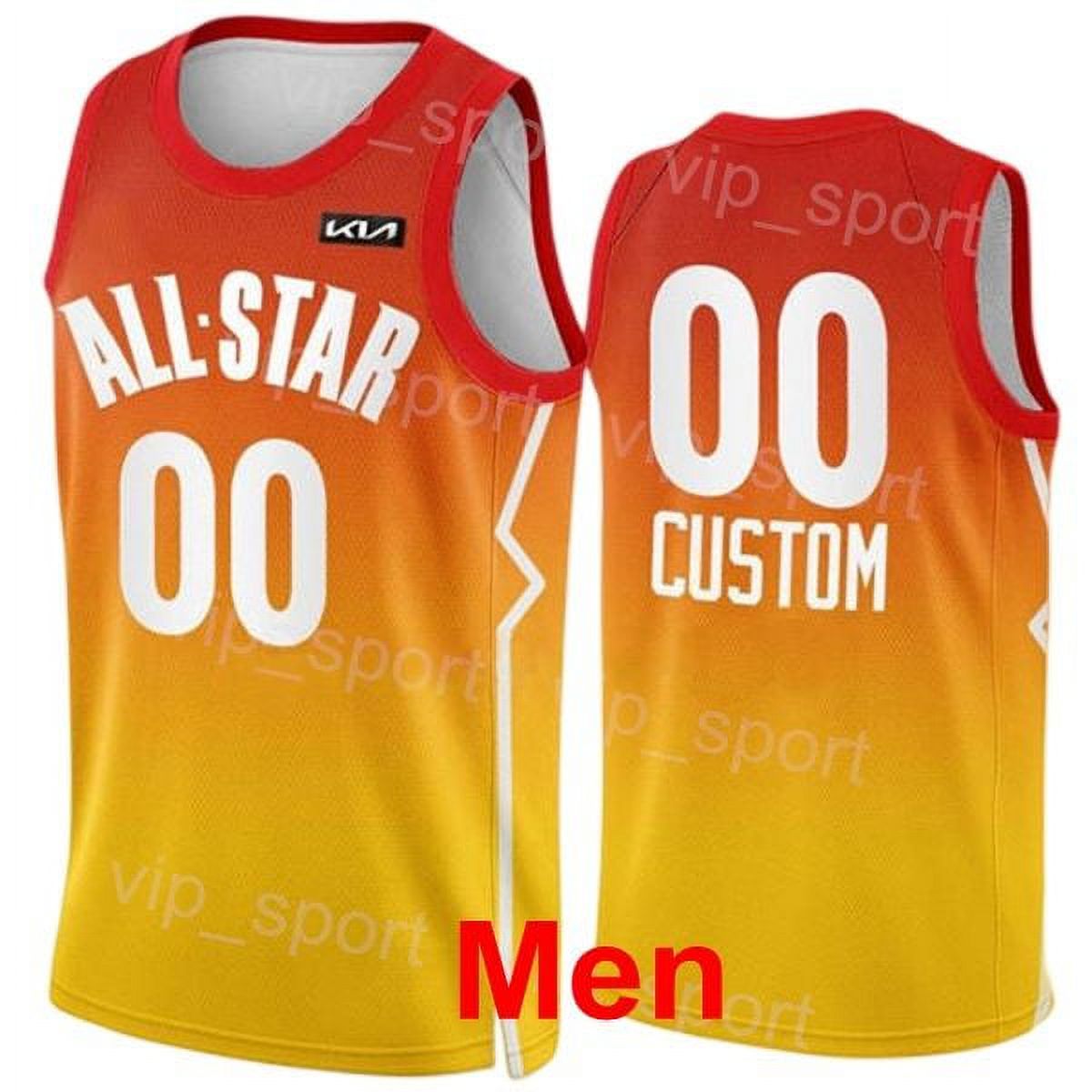 Printed All-Star 2023 Basketball Jersey Stephen Curry 30 Luka Doncic 77 ...