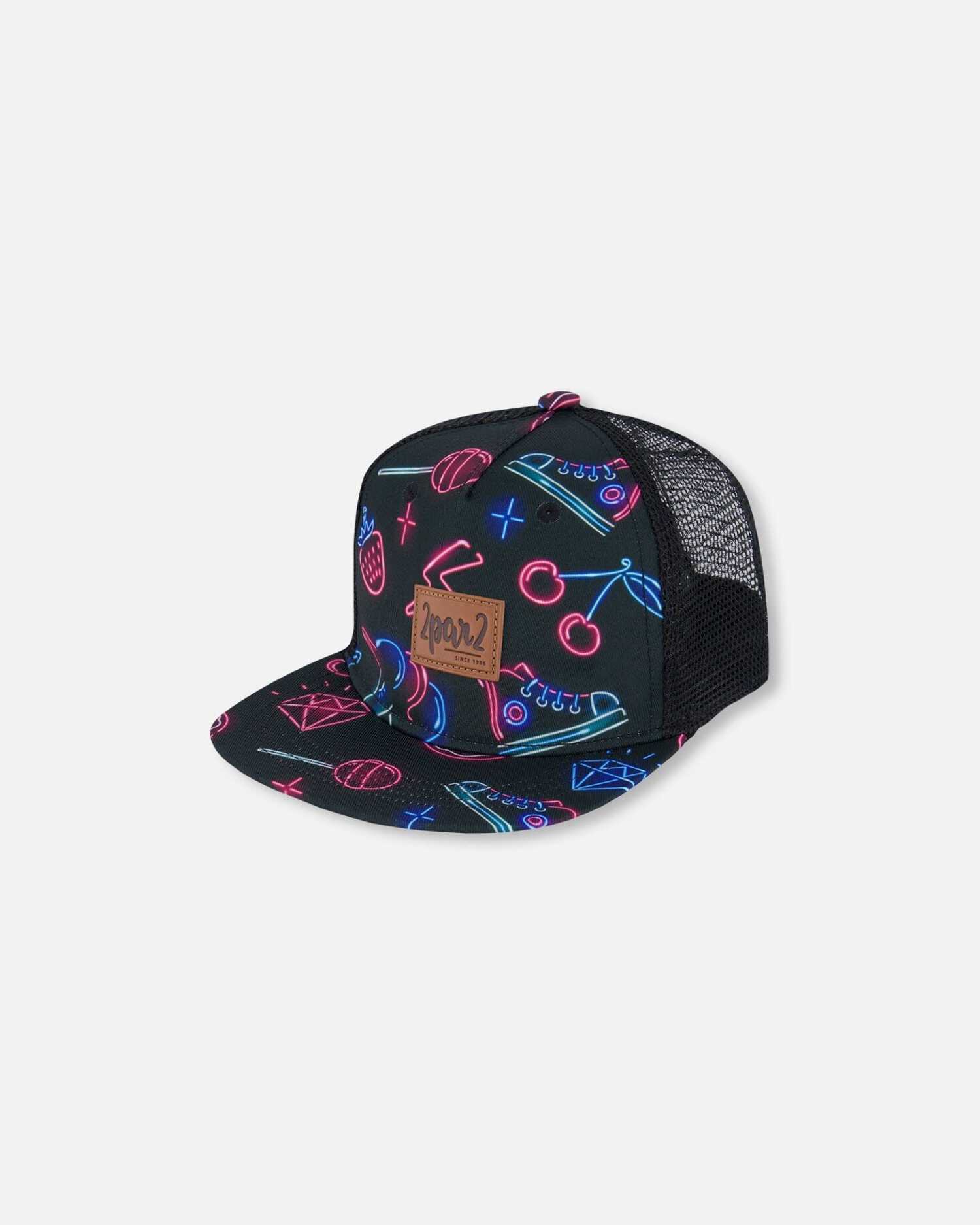 Printed Cap Black And Blue And Pink Items - Walmart.com