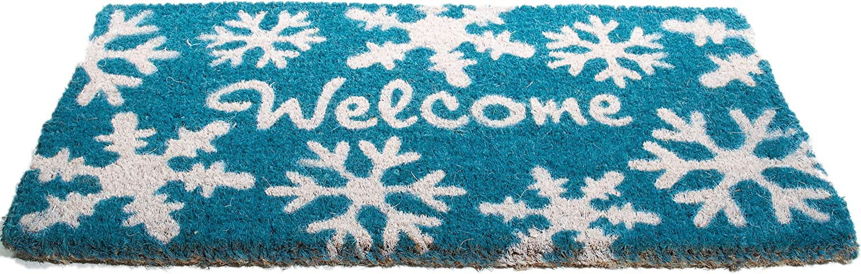 Printed Coir Doormat, Welcome Snowflakes, 18-Inch by 30-Inch - Walmart.com