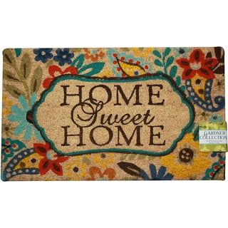 Juvale Floral Spring Coir Door Mat for Front Door, Entryway, 17x30 ...