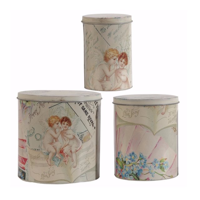 Printed Decorative Tin Boxes - Set of 3 - Walmart.com