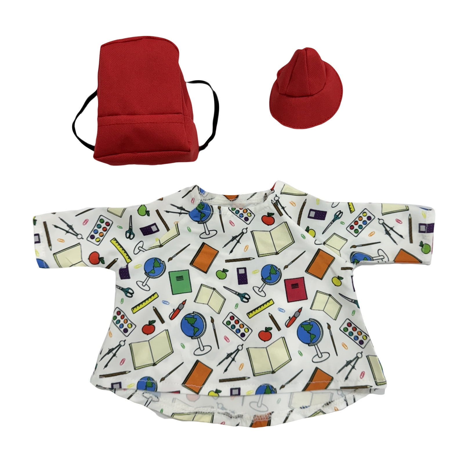 Printed Dress & Red Backpack & Hat Cement Goose Costume Set, Back To ...